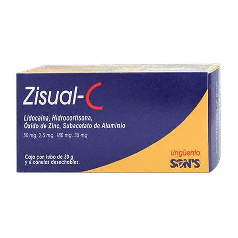 Zisual C Crema 30g Lidocainahidrocortisonaoxido De Zincsubacetato