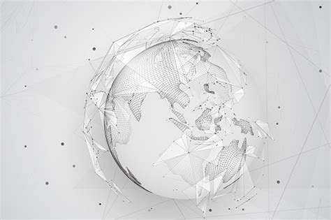 벡터 지구 행성 지구 점에서 컨셉 빅데이터 처리 및 데이터 수집 3차원 형태에 대한 스톡 벡터 아트 및 기타 이미지 3차원 형태 감각 지각 개체 그룹 Istock