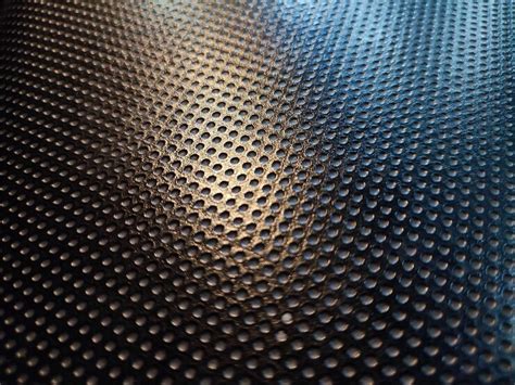 Premium Photo Black Perforated Polyurethane Pu Material Texture For
