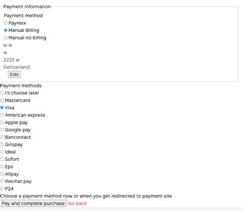 duplicated payment method options [ 3308478]