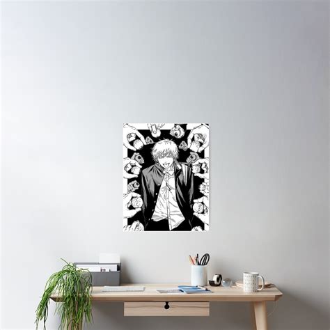 Chainsaw Man Manga Anime Fun Art Black And White Poster For Sale By