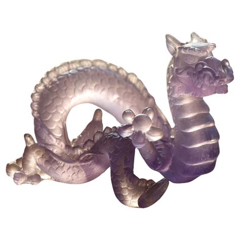 Daum France Le Amethyst Crystal Dragon Sculpture For Sale At 1stdibs