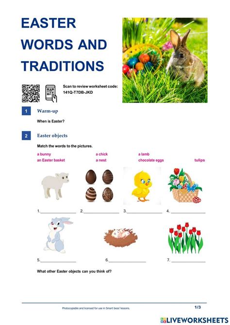 Easter Online Exercise For Live Worksheets