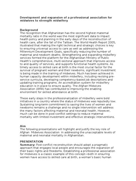 Ama Abstract Pdf Midwife Midwifery