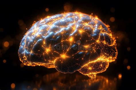 Glowing Neural Network Digital Brain Visualization For Ai And Technology Concepts Generative Ai