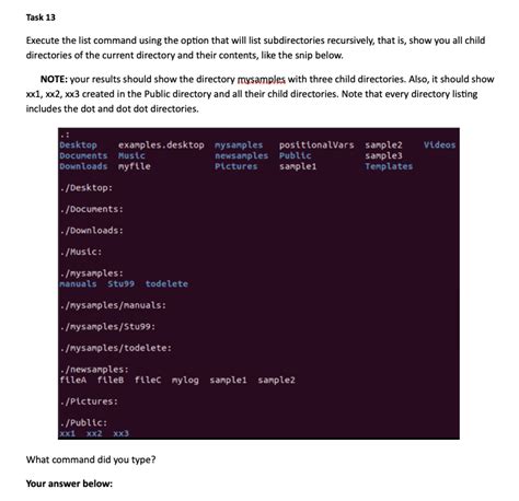 Solved Task 2 Use Manpage To View The Options To The Is