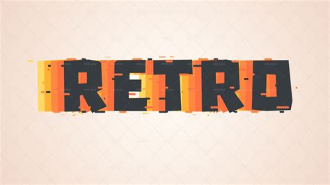 Retro Text Effect Graphics Motion Array