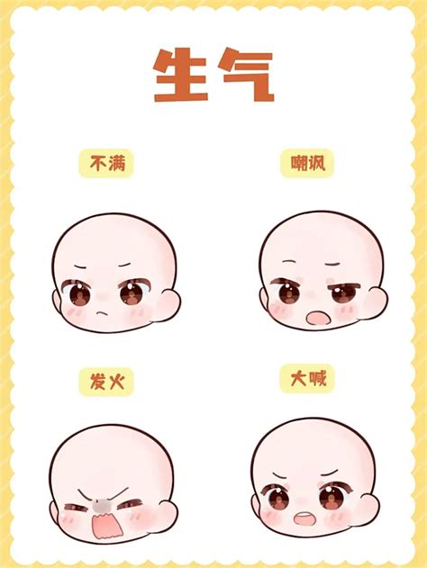 绘画素材16种超萌のq版人物表情大合集！