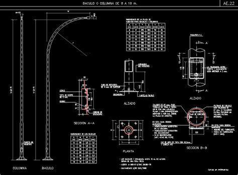 Detalle De Alumbrado Solar En Dwg 46 30 Kb Librería Cad