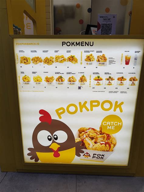 Carta De Cafetería Pok Pok Lippo Plaza Sidoarjo Lippo Plaza Mall Lt 1 Stand No 34