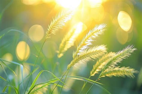 Premium Photo Grasses Are In The Sunlight With Sunlight Around It