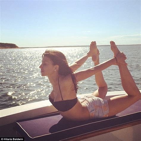 Hilaria Baldwin Shows That Bikinis Make Perfect Yoga Wear On Alecs