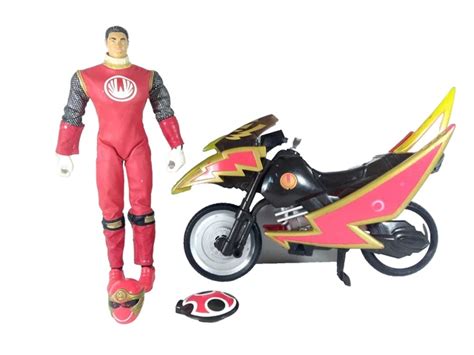 Power Rangers Ninja Storm Red Wind Tsunami Cycle With Ninja Ranger 99