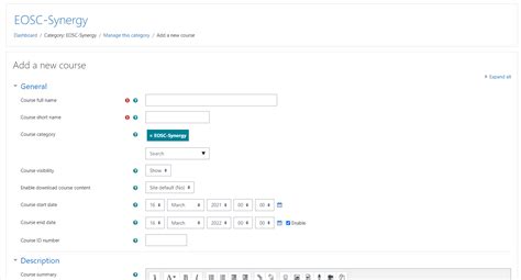 Course Eosc Synergy Learning Services Guide Topic Moodle
