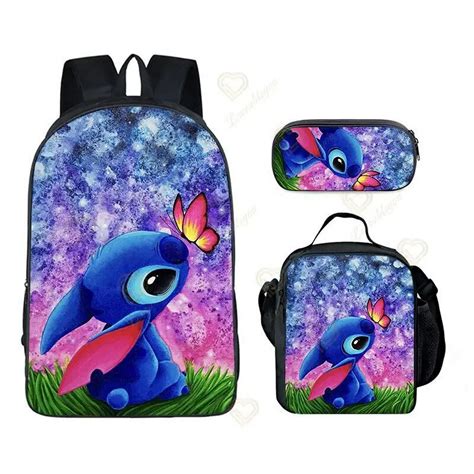 Disney Mochila De Lilo Stitch Para Niños Y Niñas Morral Escolar De