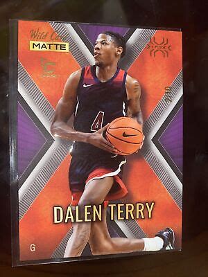 Dalen Terry 2022 Wild Card X Plode Mxp 9 Purple 2 10 Wildcats Bulls