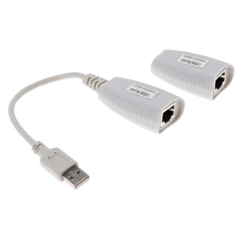 Jual Usb Over Rj45 Cat5e 5e Cat6 Cable Extension Extender Cable Adapter
