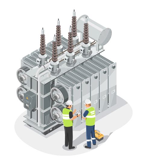 Industrial Power Transformer Electrical Engineer Working Installation