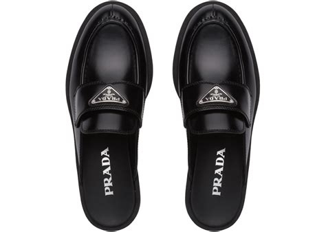 Prada 40mm Mule Black Brushed Leather 1d652mulsf0002f040 Us