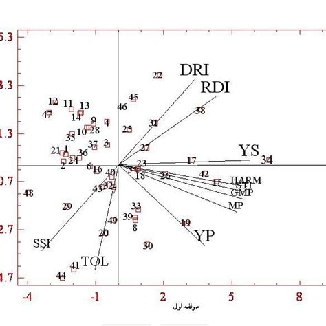 Graphic Drawing Biplot Based On Main Component I And Ii The Numbers Download Scientific
