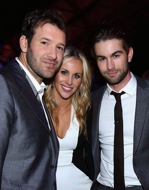 Chace Crawford With Candice And Tony Romo At A Super Bowl Party Ian