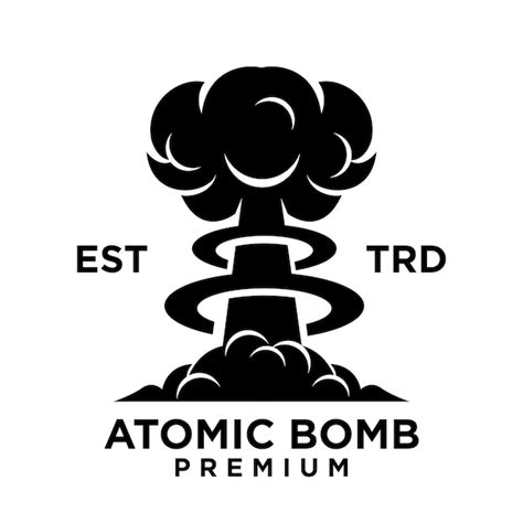 Premium Vector Atomic Bomb Logo Icon Design Illustration