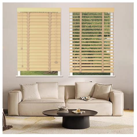 Cordless Wood Blinds Blackout 2 Slat Cordless Faux Wood Blinds Wide