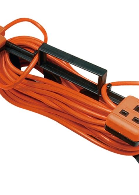 Masterplug Outdoor Extension Lead 1 Gang 15m 13a Orange Clocks Home And Garden