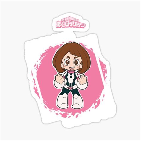 My Hero Academia Bnha Uraraka Ochako Chibi Sticker For Sale By Stacie458 Redbubble
