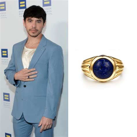 Singer David Archuleta Wearing A Gabriel And Co Ring To The Hrc Los Angeles Dinner