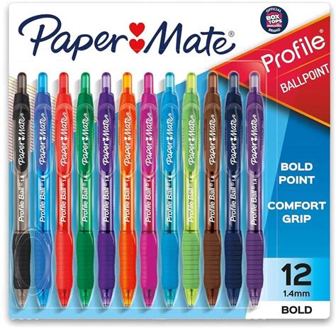 Paper Mate Profile Retractable Ballpoint Pens 12 Count Paper Mate