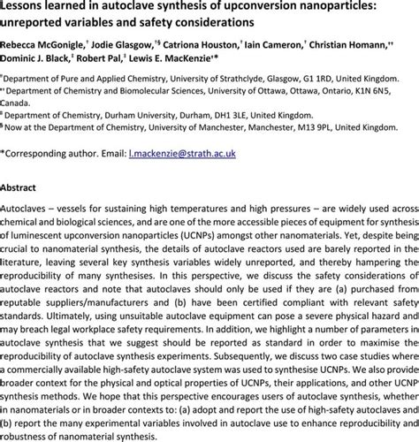 Lessons Learned In Autoclave Synthesis Of Upconversion Nanoparticles