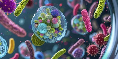 Electronic Microscope Shows The Complex Shape Of Various Colourful