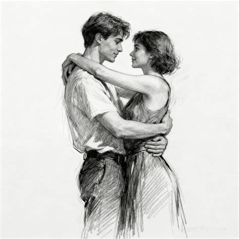 2 People Poses 100 Drawing