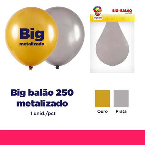 Big Balão 250 Metalizado Diversas Cores 1 Un Art Latex Festaria Distribuidora