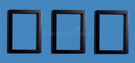 Blank Rectangle Picture Frames Stock Image Image Of Three Dark