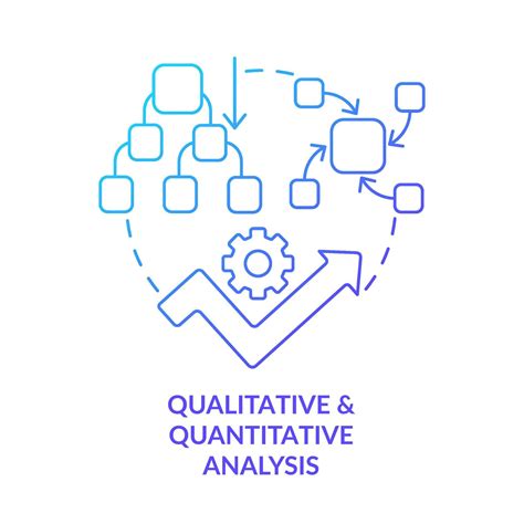 Qualitative And Quantitative Analysis Blue Gradient Concept Icon