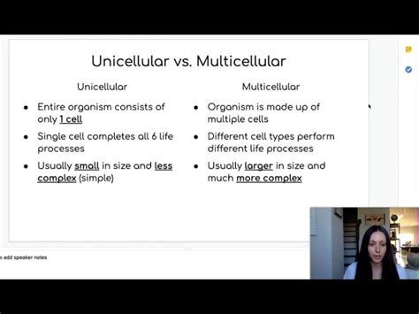 Unicellular Vs Multicellular Cell Process 22 Living Process In