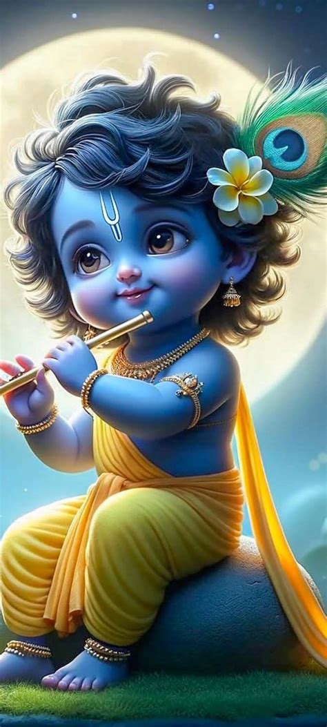 Cute Little Krishna Iphone Wallpaper Little Krishna Little Kanha Ji