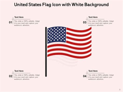 Us Icon United States Flag Circular Design Ppt Powerpoint Presentation