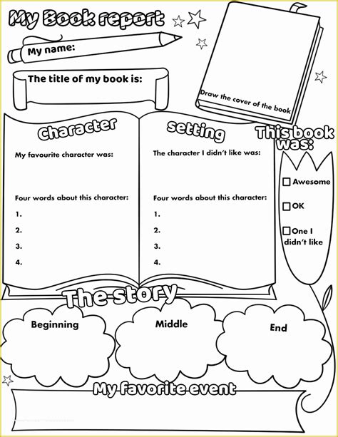 3rd Grade Book Report Template Free