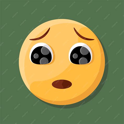 Premium Vector Face With Begging Eyes Cute Emojis Face Vectors