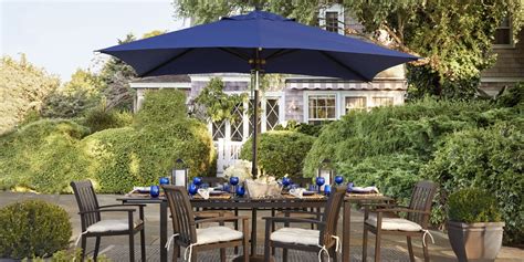 Premium Sunbrella® Rectangular Umbrella Outdoor Umbrellas Pottery Barn