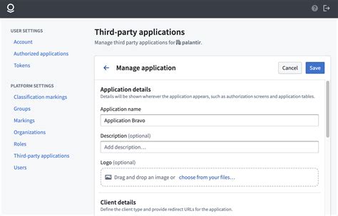 third party applications managing third party applications palantir