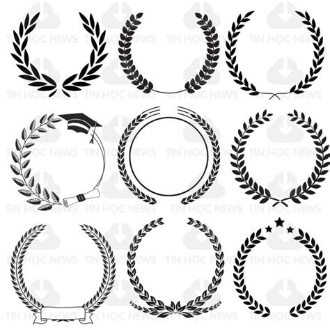 Tải 100 Mẫu Vòng Nguyệt Quế Vector Miễn Phí File Png Ai Eps Svg