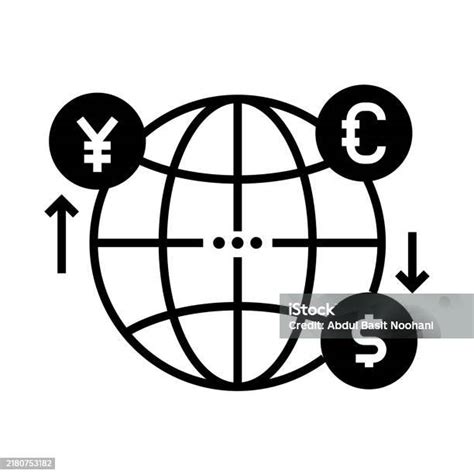 Currency Fluctuation Icon Globe Surrounded By Various Currency Symbols