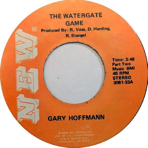 Gary Hoffmann The Watergate Game 1973 Vinyl Discogs
