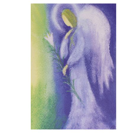 Postcard Angel With Lily Aurifer
