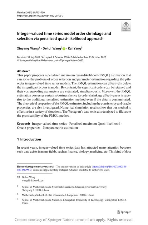 Integer Valued Time Series Model Order Shrinkage And Selection Via Penalized Quasi Likelihood