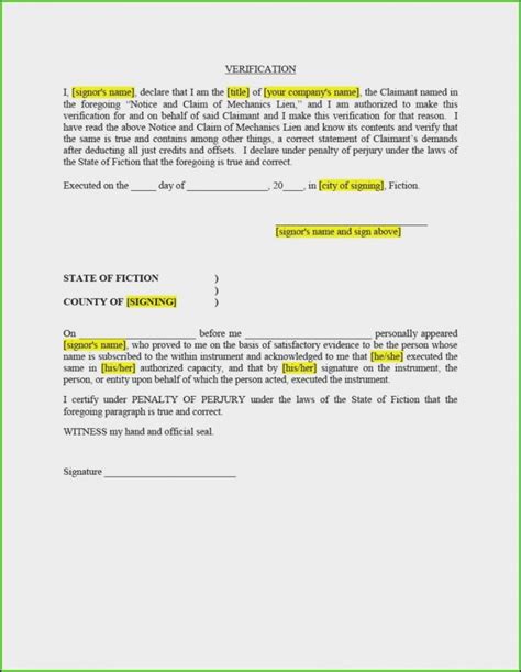 Material Supplier Lien Waiver Form Template 2 Resume Examples